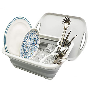 SAMMART Collapsible Dish Drainer (Grey, 1)