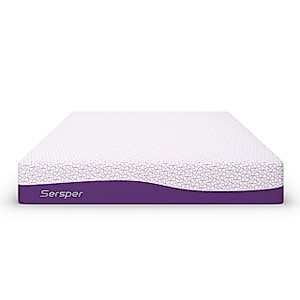 Sersper Full Mattress 10 inch - Bamboo Charcoal Memory Foam Mattress for Cool Sleep & Pressure Relief - Fiberglass Free - CertiPUR-US Certified - Medium Firm