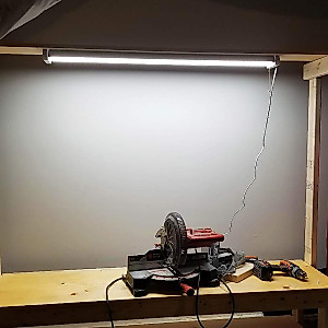 ZJOJO Linkable Led Shop Light 10 Pack LED Shop Light 4FT 42w [280w Equivalent] 5000lm, 6000-6500k Daylight White, Led Shop Lights for Garage Led Super Bright,Hassle-Free Installation