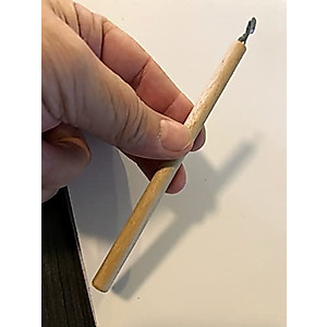 Lottery Card Scratching Tool. Wood Handle (Clear Finish) and a Metal tip.