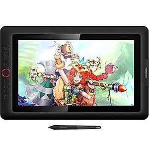 XPPen 15.6 Inch Drawing Tablet with Screen Artist 15.6 Pro Tilt Support Graphics Drawing Tablet Pen Display Full-Laminated Red Dial (120% sRGB) 8192 Levels Pressure Sensitive & 8 Shortcut Keys