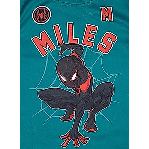 Marvel Superheroes Avengers and Spider-Man 2-Piece Set, Boys Long Sleeve Active Mesh T-Shirt & Pants 2-Pack Bundle Set (Size 14/16, Turquoise)