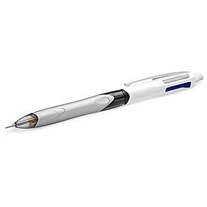 BIC 4 Colours Multifunctional Ballpoint Pen and HB Pencil Combo - Set of 12 - All in One Writing Instrument with Built in Eraser