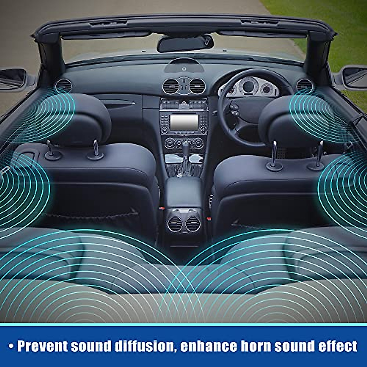 X AUTOHAUX 4 PCS Speaker Fast Rings 6" to 6.5" Car Speaker Foam Enhancer Sponge