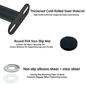 KTURRZ 4Pcs Adjustable Metal Bed Frame Support Legs, Bed Frame Center Slats Heavy Support Leg, Extra Durable Steel Furniture Feet, for King Bed Sofa Furniture Cabinet Feet Legs(7.08"-13.3")