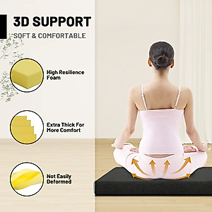 Lokex Bench Cushion,36x14 Inch Non-Slip Durable Bench Cushions for Indoor Furniture,Window Seat Cushions Indoor with Ties,Dark Gray