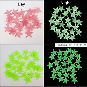 500Pcs 3CM Glow in The Dark Wall Decals Stars Stickers for Home Ceiling Wall Baby Kids Bedroom (Multicolor)