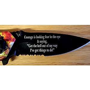 Hattricks Goodimpression Firefighter Personalized Tactical Folding Pocket Knife for Firemen and Firewomen