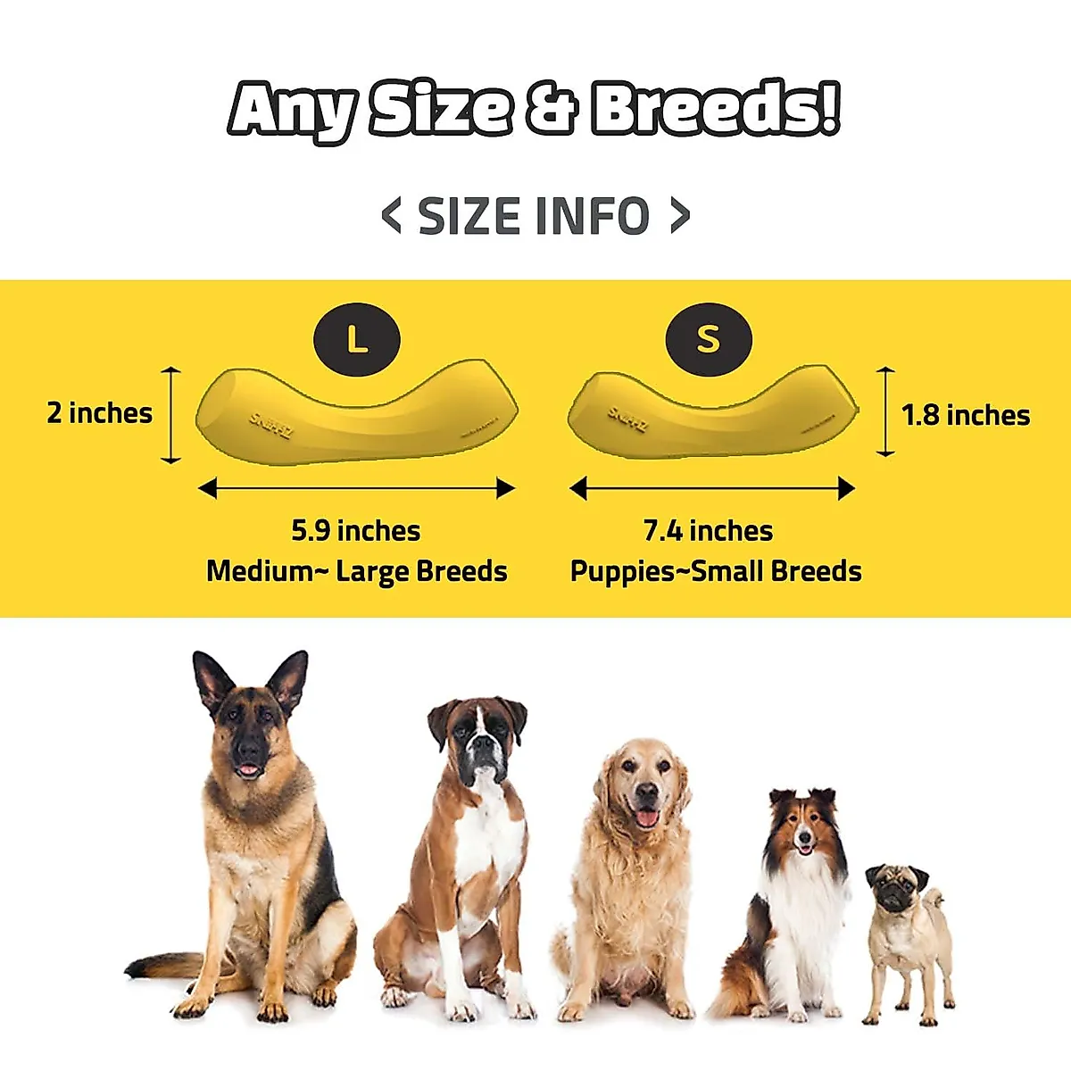 Sniffiz CHUCHU Bone Durable Rubber Chew Toy for Aggressive Chewers, Teething Puppies, and Small/Medium/Large Dogs