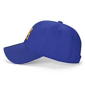 Personalized Custom Baseball Cap Customize Your Own Design Text, Photos, Image Logo Adjustable Hat Unisex (Blue)