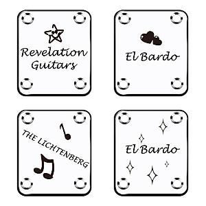 Custom Engraved Text/Name Guitar Neck Plate Personalized Plate Plain with Crews Chrome for ST Strat Tele Basses Replacement for Electric Guitar Accessories Gifts