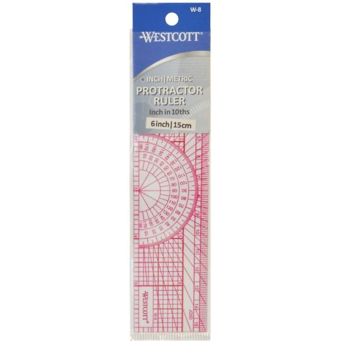 Westcott 6" Engineers’ Protractor Ruler (W-8)