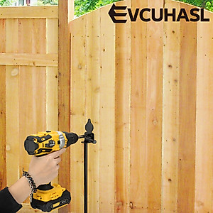 12" Cane Bolt Heavy-Duty Drop Rod for Gate, Gate Ground Latch for Wooden Fences Metal Gates Doors, Metal Gates Doors Stopper for Gate Ground, Wrought Iron Gate Latches, Black Finish(1 Pack)