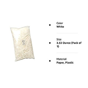 Basket Grass,Crinkle Cut Tissue Paper,Recyclable Craft Shred Confetti Raffia Paper Filler,For Easter Gift Box Wrapping Packing Filling,100g 3.53oz Party Decoration (white)
