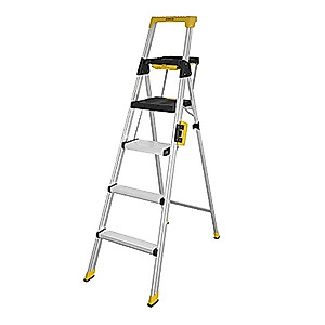 COSCO 6 ft Commercial Aluminum Project Ladder (Yellow)