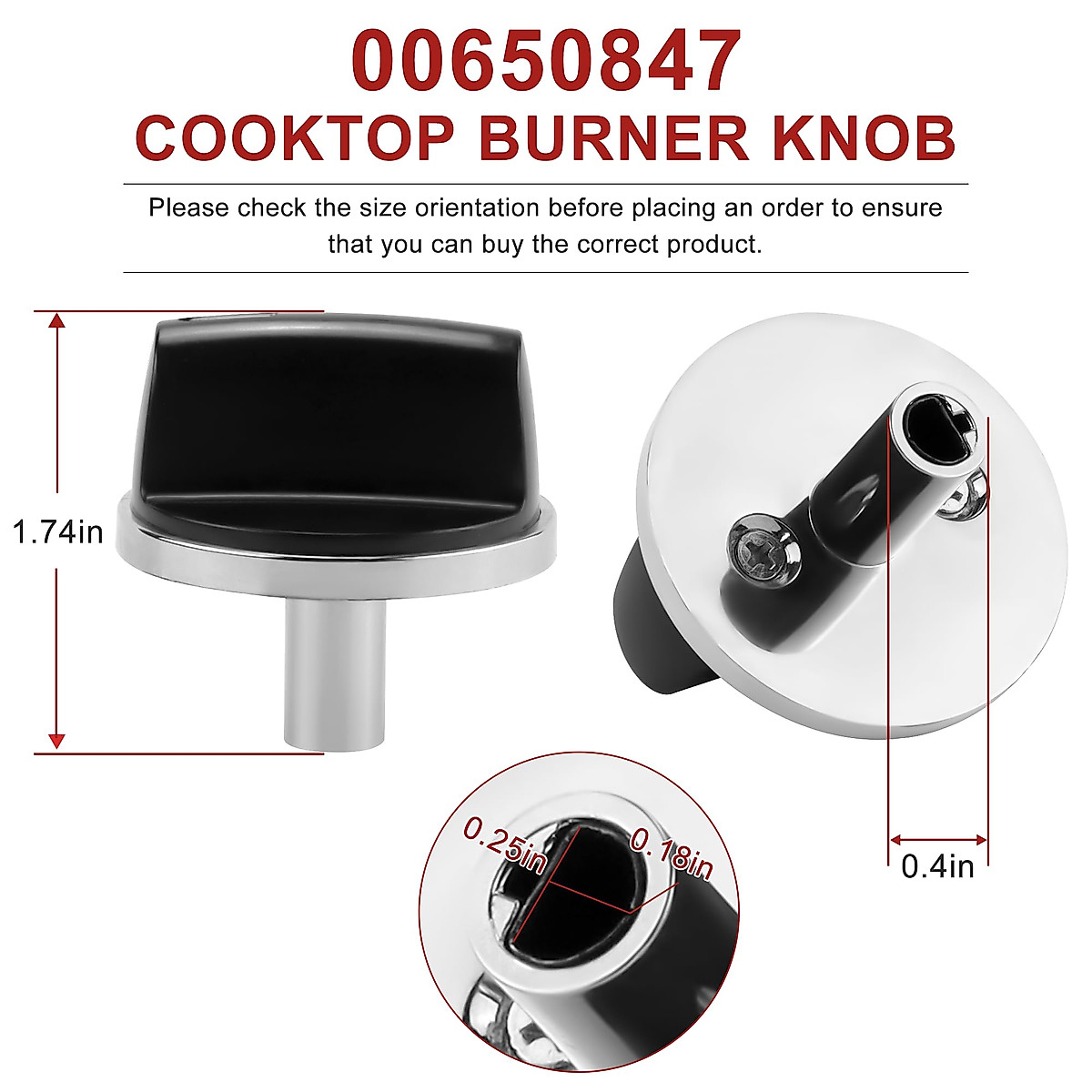 AMI PARTS 00650847 Knobs Cooktop Stove Knobs Fit for BOSCH Stove Knobs, Replace 00650847 650847 1999734 AH3480601 Range Oven Gas Stove Knobs (5 pcs)