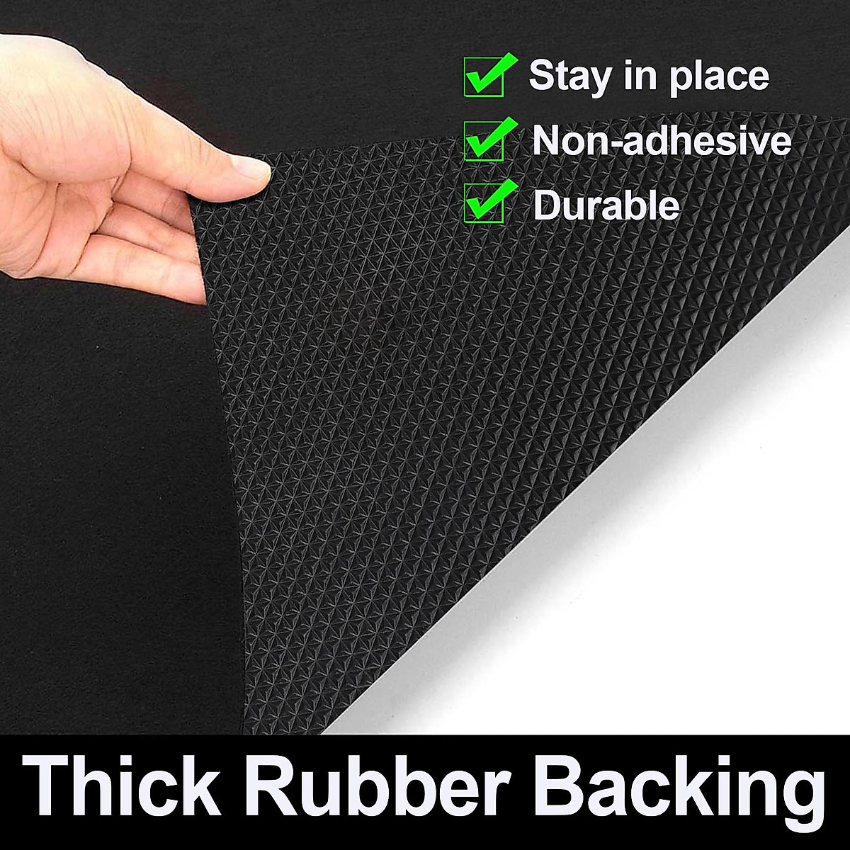 AiBOB Waterproof Under Sink Mat, Absorbent Quick Dry Sink Liners Protect Cabinets, Durable Shelf Liners, Slip Resistant and Non-Adhesive, 24X36, Pure Black