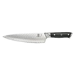 Mercer Culinary M13780 Premium Grade Super Steel, 8-Inch Chef's Knife w/Leaf Pattern Blade, G10 Handle