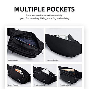 FREETOO Waist Pack Bag Fanny Pack for Men&Women Hip Bum Bag with Adjustable Strap for Outdoors Workout Traveling Casual Running Hiking Cycling
