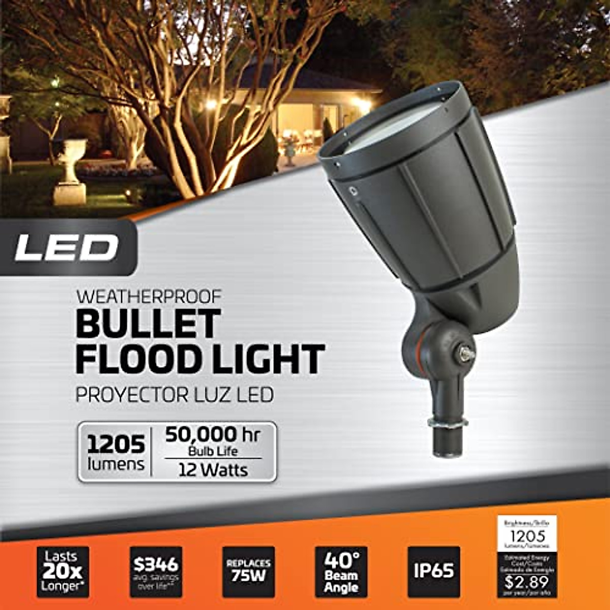 Newhouse Lighting BLF12BRZ 12-Watt Outdoor LED Flood Light, Weatherproof, Bronze