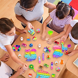 200 pcs Party Favors for Kids, Fidget Toys Pack, Stocking Stuffers, Easter Basket Stuffers, Birthday Gift Toys, Prize Box Toys, Treasure Box Birthday Party, Goodie Bag Stuffers, Carnival Prizes, Pinata Filler Stuffers Toys for Classroom, Assortment Party