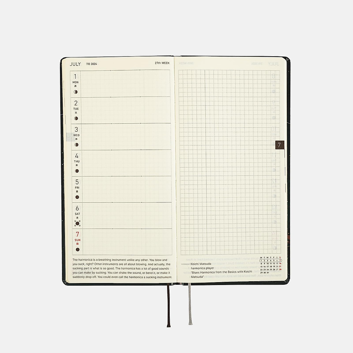 Hobonichi Techo Weeks [English/Tall and Slim Size/January 2024 Start] Hiroko Kubota: Another night of falling star sparklers