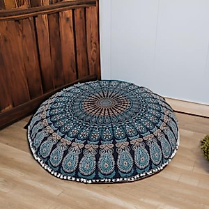 My Dream Carts 32 Inch Floor Pillow Cushion (Cover Only) Meditation Seating Throw Cushion Cases