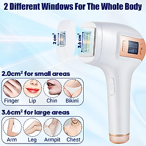 Portable Facial Hair Removal Device for Women & Men,TUMAKOU ICE Cool Hair Removal System Upgrade Ice Compress, 500,000 Times Hair Remover Machine for Face and Body Function