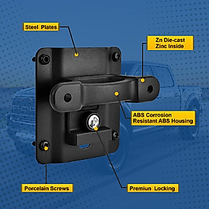 SPEEDWOW Bed Tie Down Anchors Brackets Box Link with Plates Compatible with 2015-2021 F150 F250 F350 & Raptor 2022 2021-2015 Truck Bed Tie Downs Car f150 Accessories FL3Z99000A64B FL3Z-9928408-AB