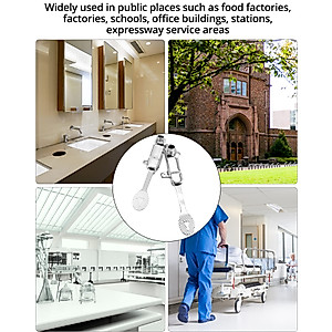 QWORK Foot Pedal Valve for Faucet, Floor Mounted Singe Foot Pedal Water Valve Touchless Pedal Valve for Basin Water Tap, Bathroom Basin Faucet, Screws Included, 1 Pack