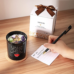 Get Well Candle with Healing Crystals - Get Well Gifts for Women After Surgery, Humor Surgery Recovery Gifts for Women, Get Well Soon Gifts, Lavender Scented Candle, 10 oz, Black