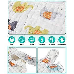 40 Pcs Muslin Baby Bibs Bandana for Boys Girls Newborn Infant Cotton Adjustable Baby Drool Bibs Unisex Absorbent Soft Waterproof Toddler Bibs for Baby Feeding, Teething and Drooling