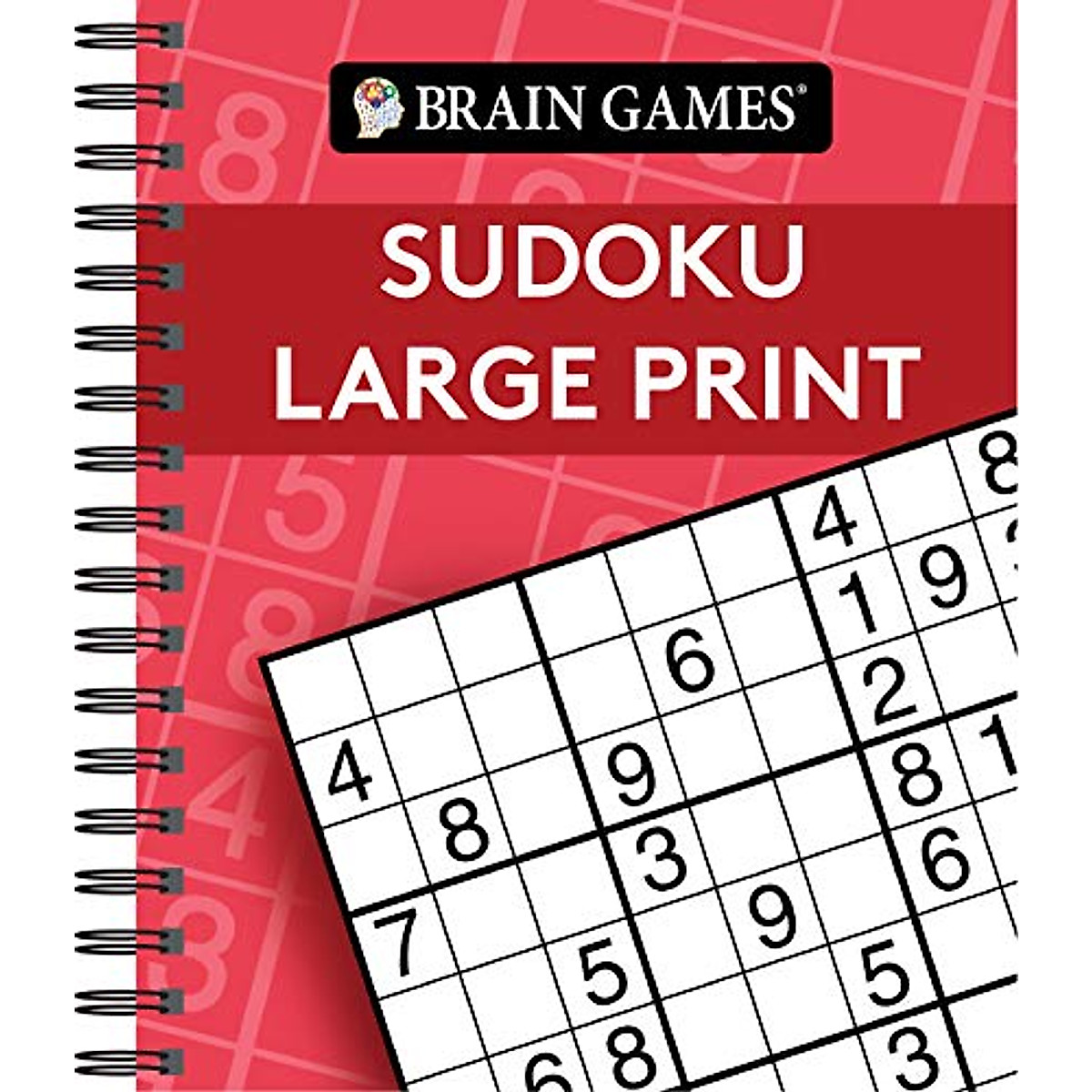 Brain Games - Sudoku Large Print (Red)