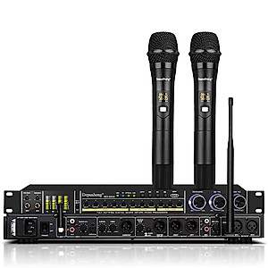 Depusheng REV3900 KTV Pre-Effector Household Reverberator Karaoke Anti-Howling Audio Processor USB Bluetooth Device with Microphone