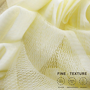 CROVIN Shower Puff 4 Pack Bath Sponge Shower Loofahs Pouf Large 7x5 Premium Exfoliating Mesh Puffs for Men and Women-Elastic Hand Strap Body Brush to Soothe, Cleanse Your Skin