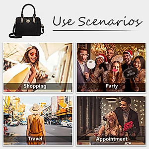 M Fashion Handbag for Women Pu Leather Shoulder Bag Crossbody Bags Top Handle Satchel Purse Bag Ladies Tote Bags