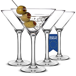 Volarium Martini Glasses Set of 4, Classics 4 Piece Martini Set, Perfect Cocktail Glasses, 6 Ounce Capacity