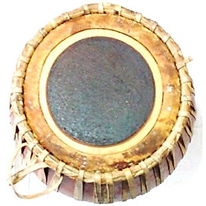 VRINDAVANBAZAAR.COM Brown Fiber Mridangam with Cloth Cover