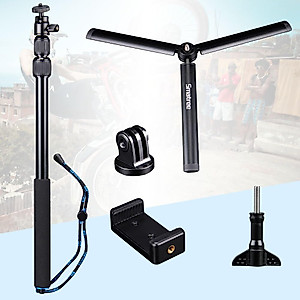 Smatree Selfie Stick Telescoping Compatible for G*Pro 13/12/ 11/10/Max/9/8/7/6/5/4/3+/3/Session/G*pro(2018)/Ricoh Theta S/V/Samsung Gear360/YI 4K/DJI OSMO Action 4/3/2 Camera