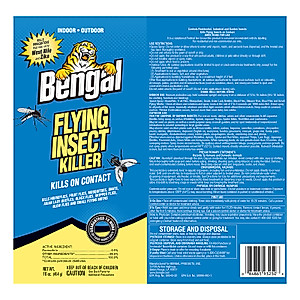 Bengal Flying Insect Killer, Indoor and Outdoor Fly and Mosquito Killer Spray, 16 Oz. Aerosol Can