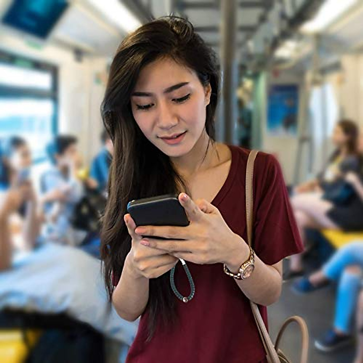 UKCOCO Phone Charm Key Chain Hand Wrist Strap Chinese Style Bodhi Lotus Phone Charm Pendant Hanging Chain for Car Key Holder Bag Decor