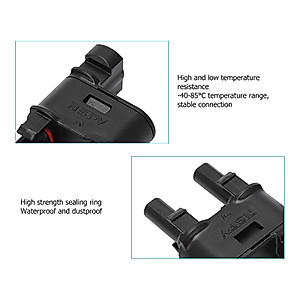 LiebeWH 2PCS Solar T Branch Connector PPE IP68 Waterproof 2 to 1 Photovoltaic Crimp Connector for Solar System Connection
