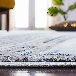 SAFAVIEH Craft Collection 9' x 12' Blue/Grey CFT845M Modern Abstract Non-Shedding Living Room Bedroom Dining Home Office Area Rug