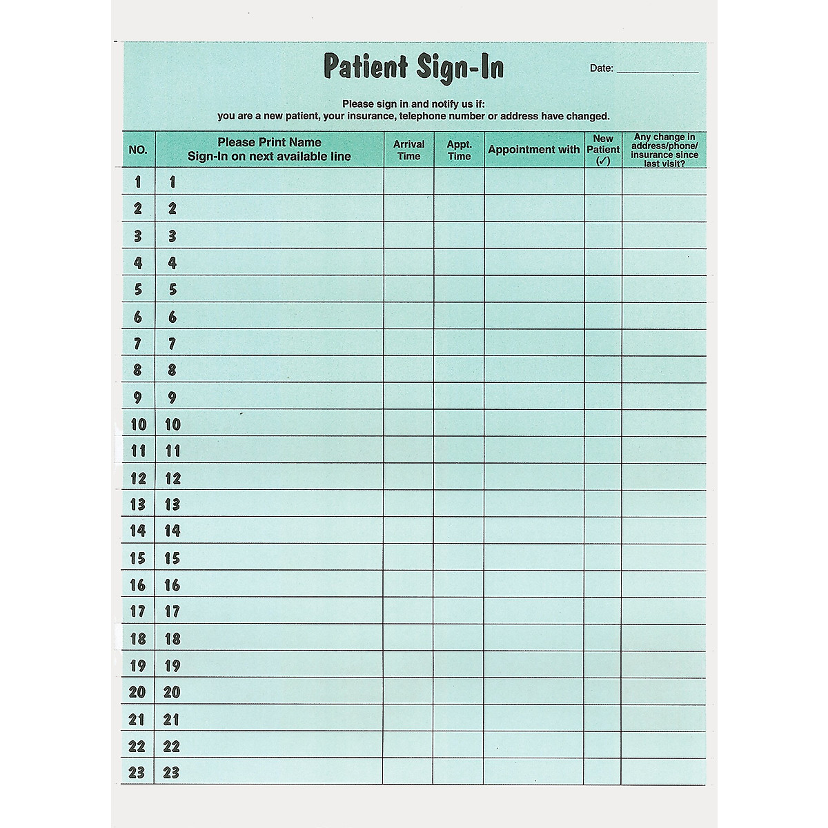 tabbies Confidential Record Book, Green (14532), 125 Pack