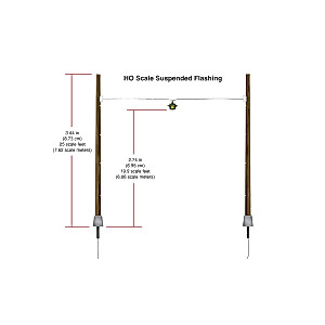 Woodland SCENICS Suspended Flashing Traffic Light 2 Pack HO Scale