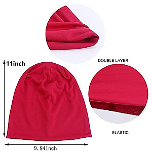 Tergy 12 Pieces Unisex Beanie Hats for Men Women Slouchy Beanie Hip-Hop Caps Lighweight Soft Skull Caps for Chemo Sleep (Polyester, Multicolor)