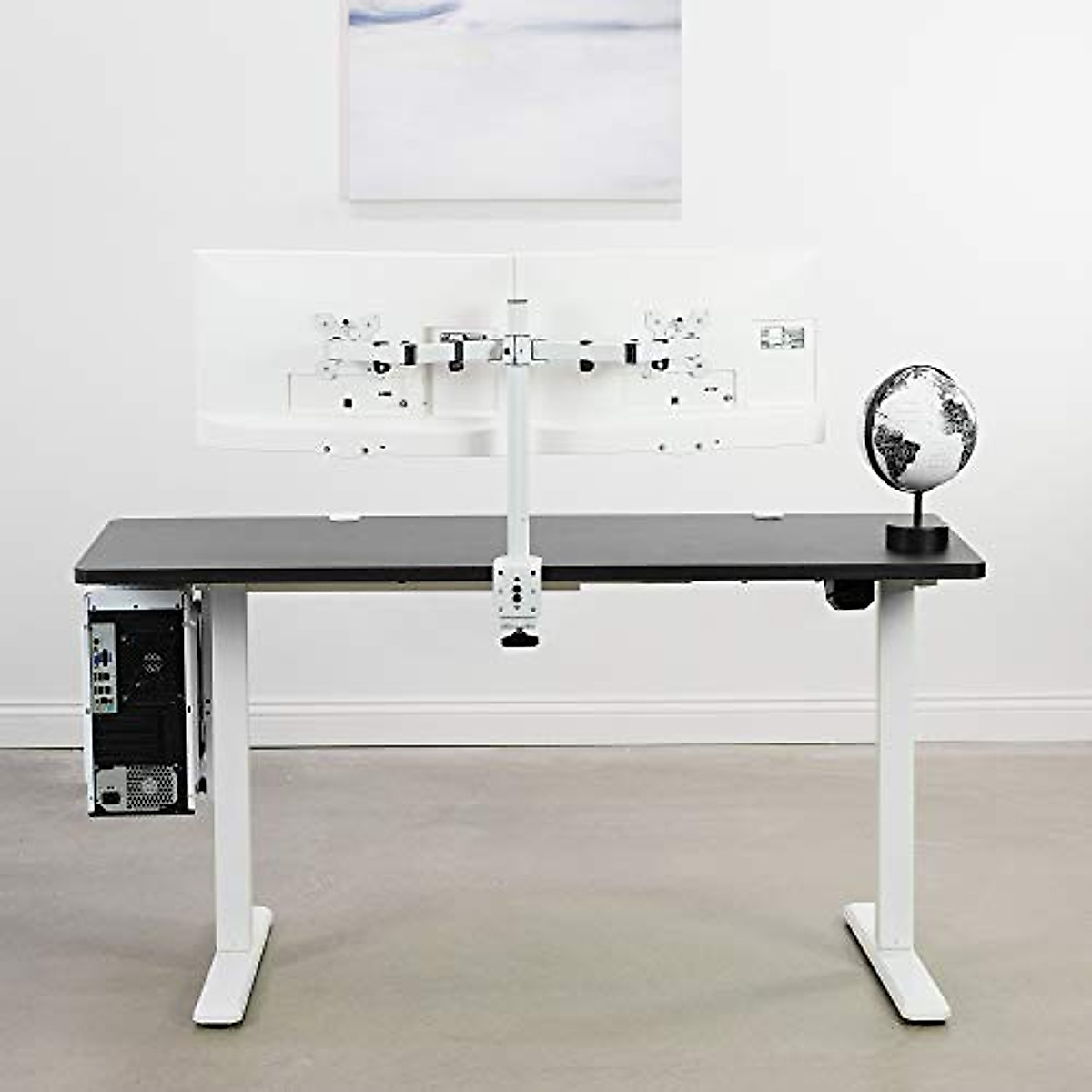 VIVO Espresso 60 x 24 inch Universal Solid One-Piece Table Top for Standard and Sit to Stand Height Adjustable Home and Office Desk Frames, DESK-TOP60E