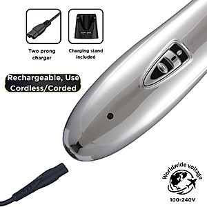 Supreme Trimmer Trimmer for Men ST5200 Professional Barber Hair Trimmer Cordless Clipper Liner Beard Trimmer (Silver)