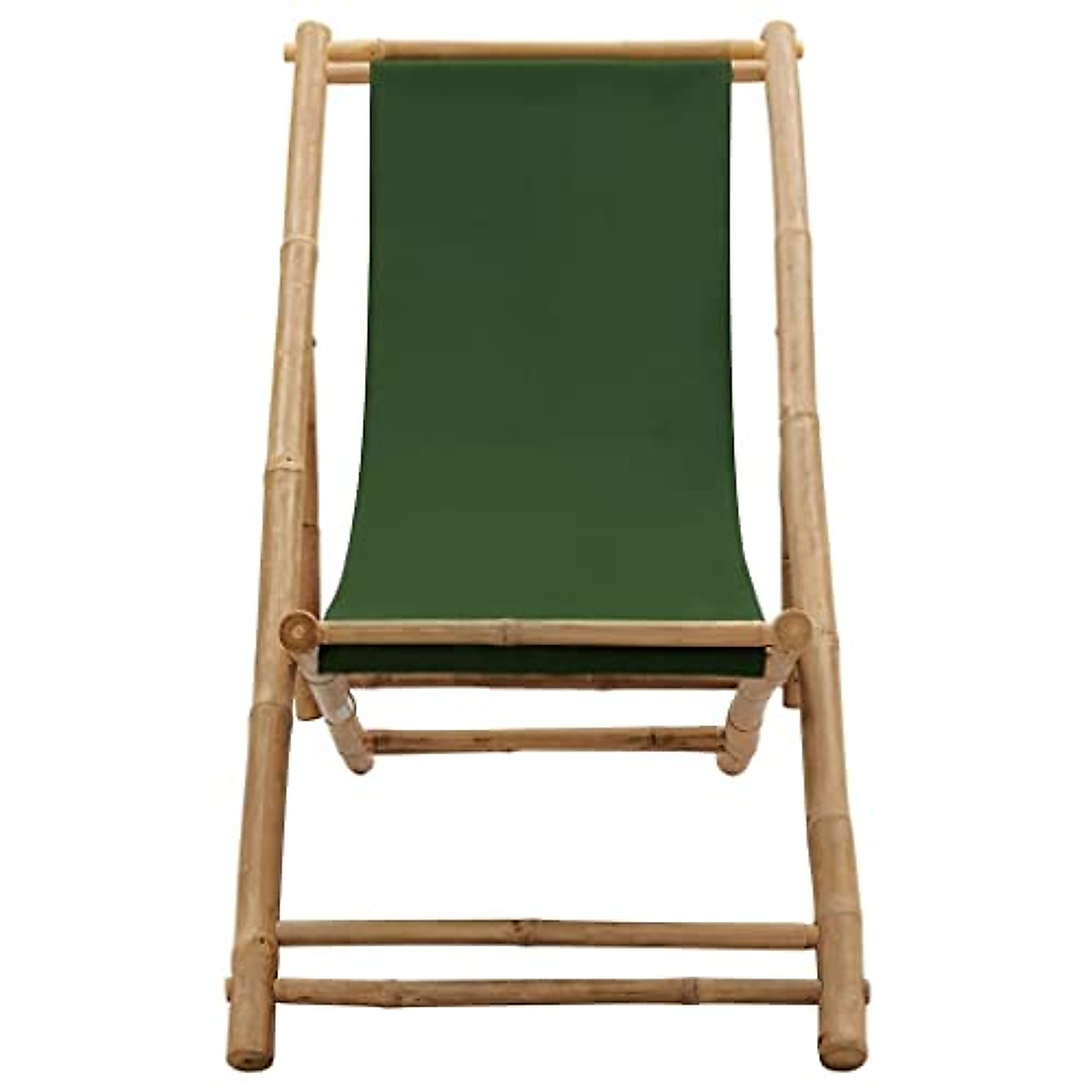 ULUYYUC Deck Chair,Beach Chairs Leisure Chairs Lawn Chairs Cafe Chairs Garden Chairs Recliner Chair Suitable for patios, Pools, Parties and porches Bamboo and Canvas Green