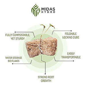 Rooting Cubes for Cloning Kit - Biodegradable Root Booster for Fast Root Growth - Advanced Cloning Hormone Rockwool Alternative - 30 1x1 inch Root Starter Seed Starter Plugs for Cloning Trays
